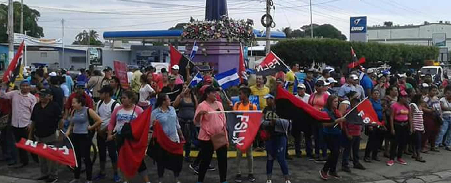 Rivas se viste con los colores de la bandera de Nicaragua y del FSLN ...