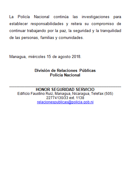 Policía brinda informe de robo de arma de fuego a guarda de seguridad ...