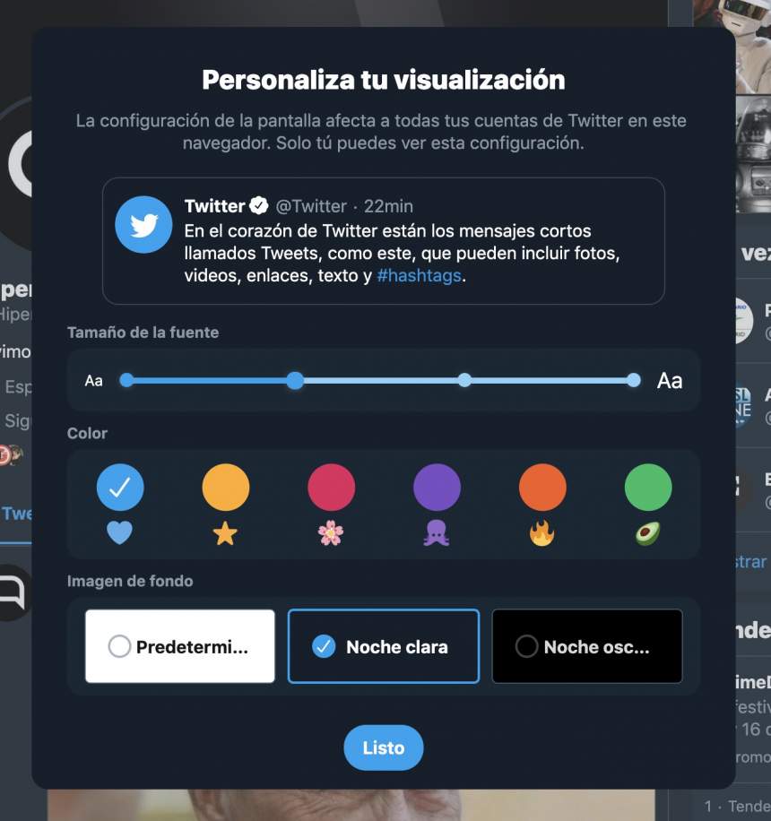 Ahora puedes personalizar el interfaz de Twitter en su versión web