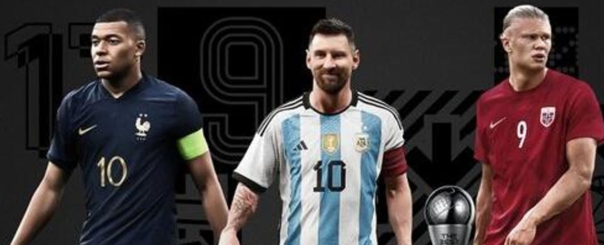 Messi, Haaland y Mbappé finalistas por el premio The Best al jugador de la FIFA 2023